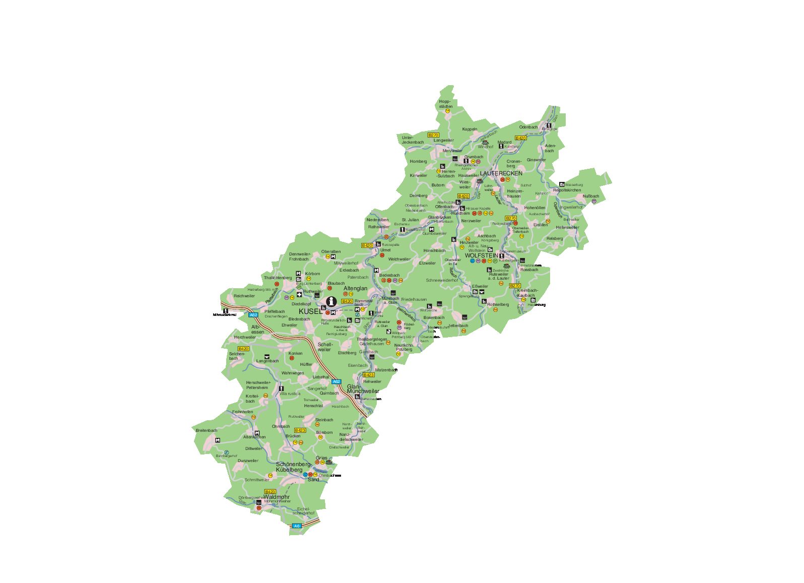 Karte_Ldkr_Kusel - Westpfälzer Musikantenland