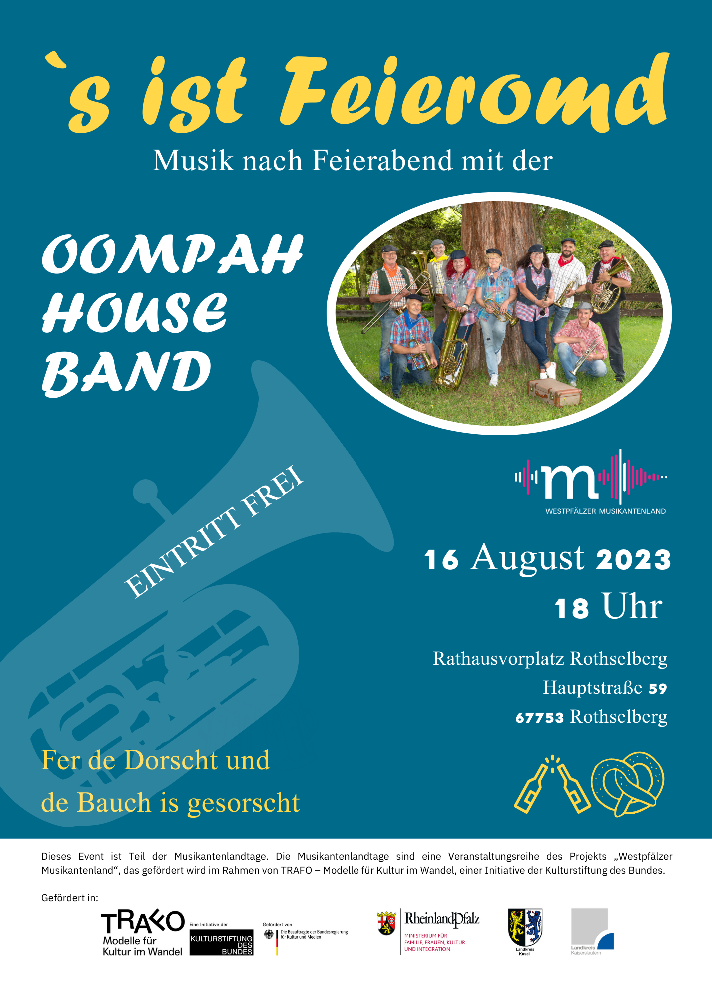 Oompah House Band Flyer - Westpfälzer Musikantenland